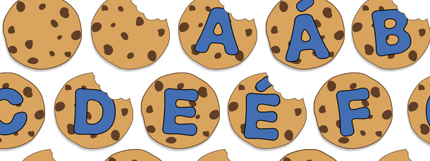 Chocolate Chip Cookie Alphabet Clipart Pack