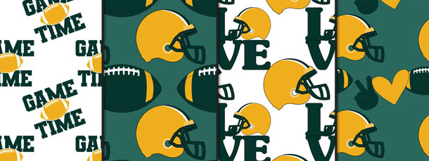 Dark Green and Gold Football Digital Paper Pack – Part 2