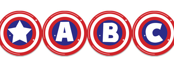 American Hero’s Shield Alphabet Clipart