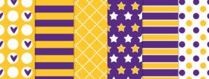 Purple and Gold Digital Paper Pack