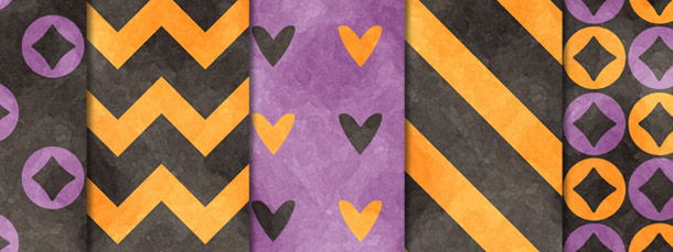 Textured Black, Purple, and Orange Digital Papers – Part 2