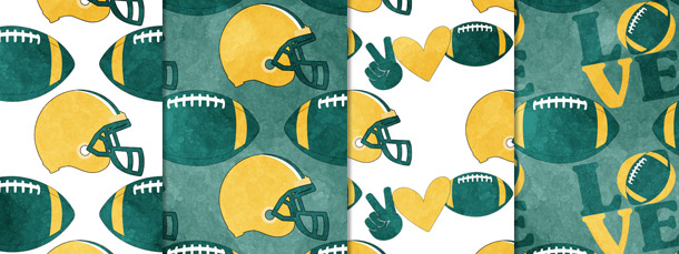 Textured Dark Green and Gold Football Digital Paper Pack – Part 2