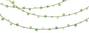 Solid Color Green Bunting Banner Clipart Pack