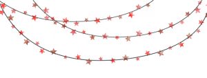 Watercolor Red Bunting Banner Clipart Pack