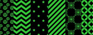 23 Lime Green and Black Digital Papers Collection