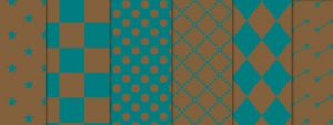 23 Teal and Coyote Brown Digital Papers Collections