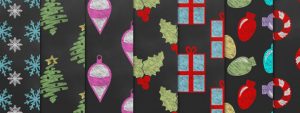 24 Chalk Style Christmas Digital Papers Collection