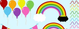 9 Rainbow Clipart Collection