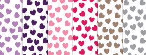 White Background Heart Confetti Digital Paper Pack